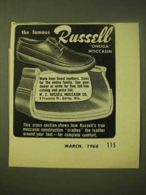 1966 Russell Oneida Moccasin Ad - The famous Russell Oneida Moccasin | eBay