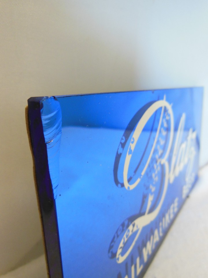 VINTAGE EASEL BACK BLUE MIRROR SIGN ADVERTISING BLATZ MILWAUKEE BEER | eBay
