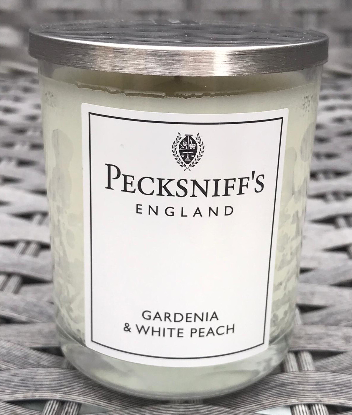 Pecksniff's England Gardenia & White Peach 🍑Candle 🕯Lidded 100g 3.5oz ...
