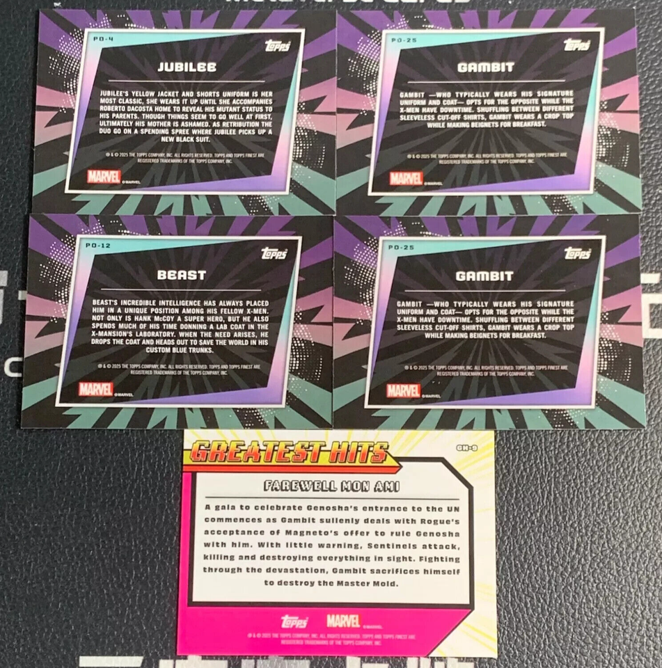 2025 Topps Finest Marvel X-Men '97 Beast Jubilee Previously On X-Men 5 ...