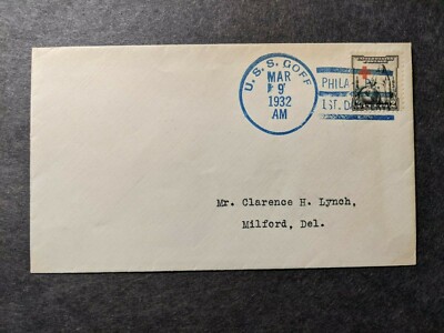 USS GOFF DD-247 Naval Cover 1932 Destroyer #702 | eBay