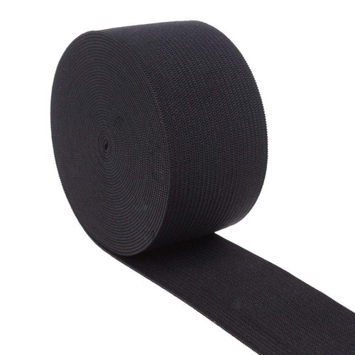 Black Knitted Wide Elastic 2 Meters Pack for Sewing Skirt or Pant (2 ...