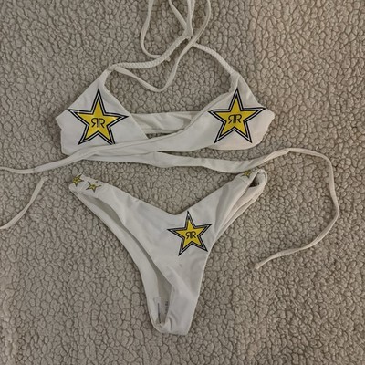Rockstar Energy Drink 2 Piece String Bikini Size Small Star Logo Rock ...
