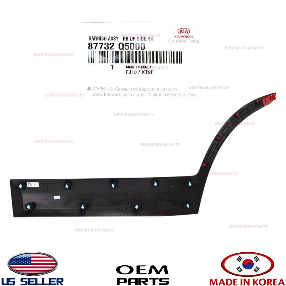 Genuine Rear Door Molding RIGHT Passenger ⭐OEM⭐ Kia Seltos 2020-2025 ...