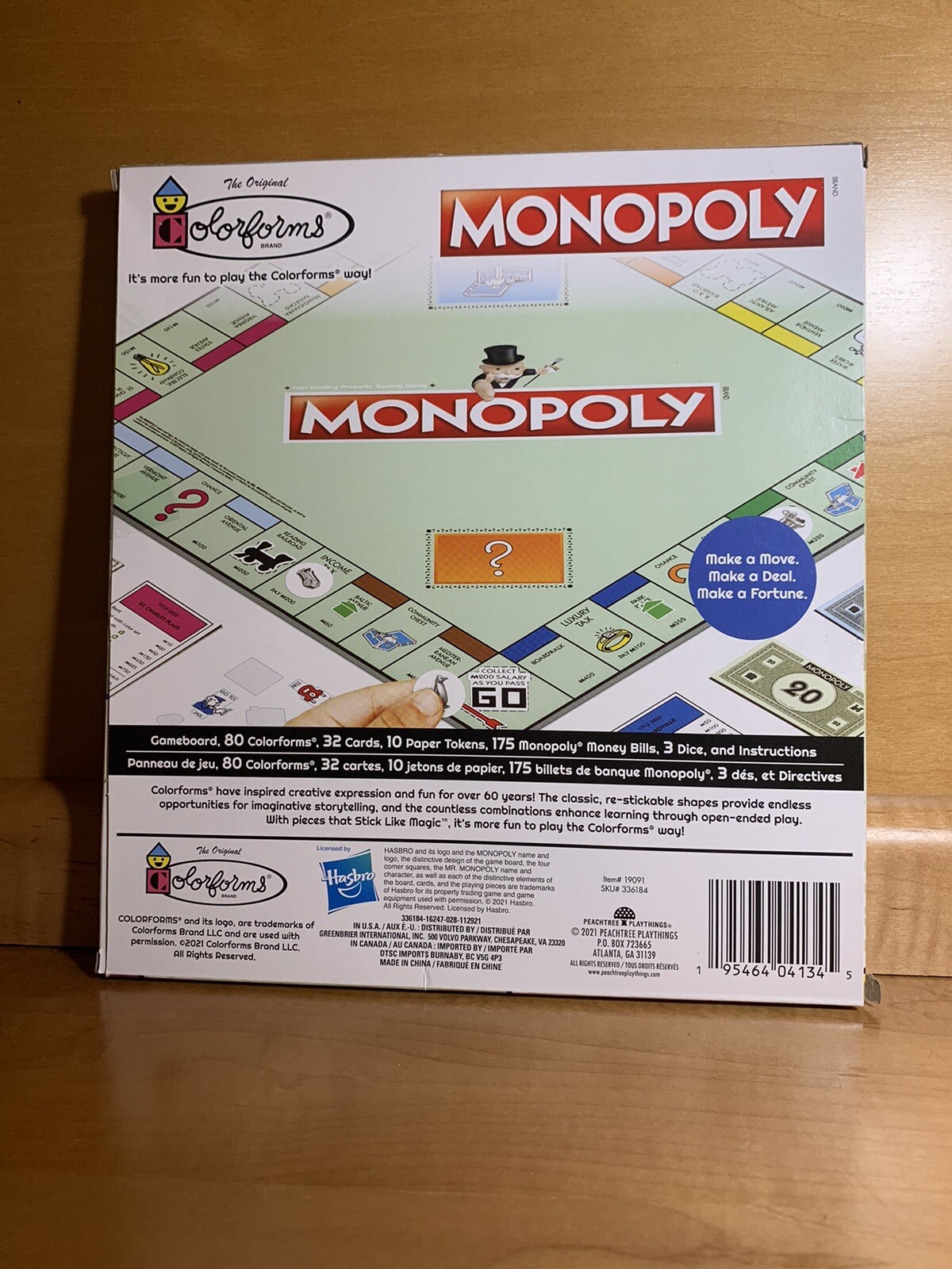 NEW Colorforms MONOPOLY Hasbro Board Game Portable HandHeld Game | eBay
