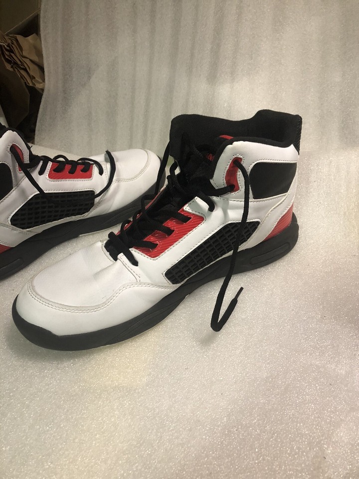 Shaq Bankshot Basketball Shoes White Red Black Men’s Sz 11 Shaquille O ...