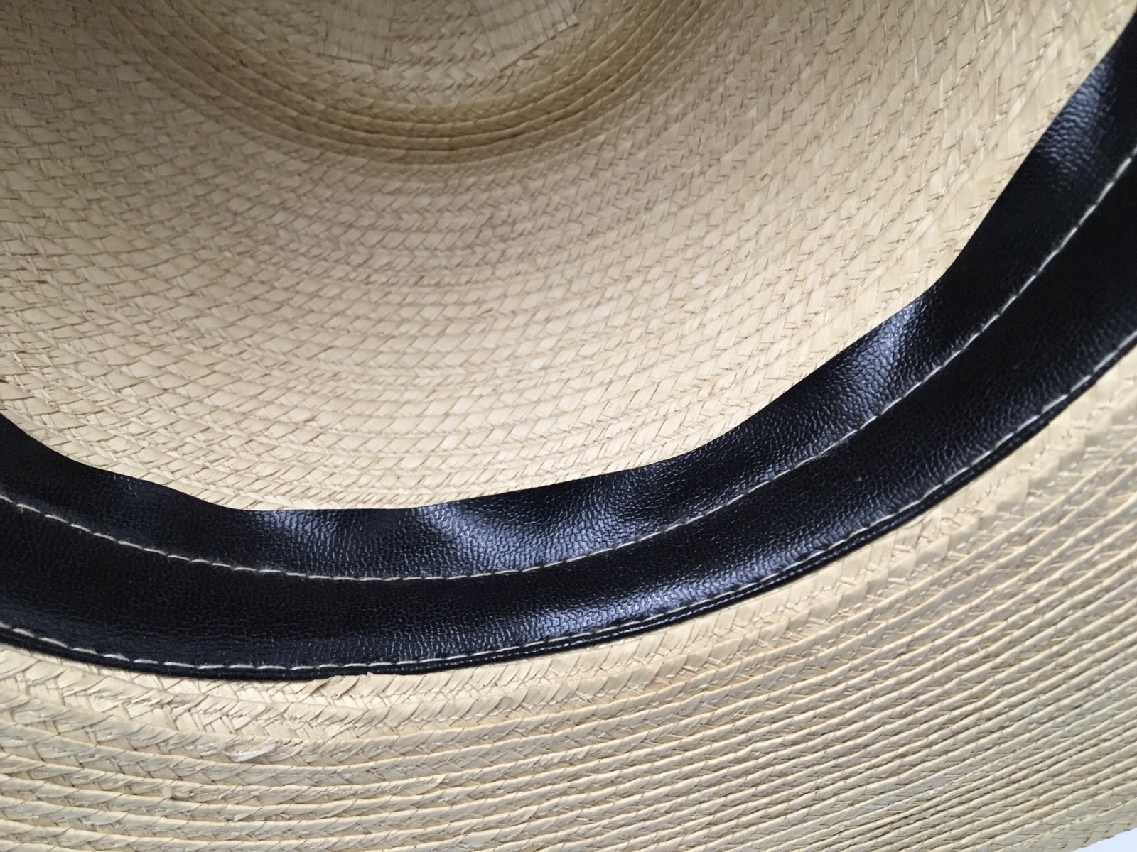Vintage Sun Hat Palm Leaves Wide Brim Handcrafted May… - Gem