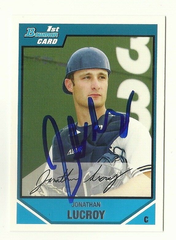 2007 BOWMAN JONATHAN LUCROY BREWERS RANGERS SOX AUTOGRAPHED SIGNED ...