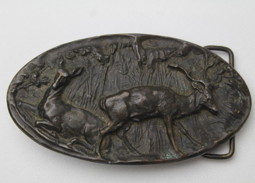 Adezy Vintage 1975 Belt Buckle Deer Elk Buck Wildlife Hunting Nature Scene | eBay