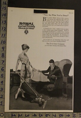 1920 ROYAL VACUUM CLEANER SWEEPER HERBERT BOHNERT ART HOUSE HOME DECOR ...
