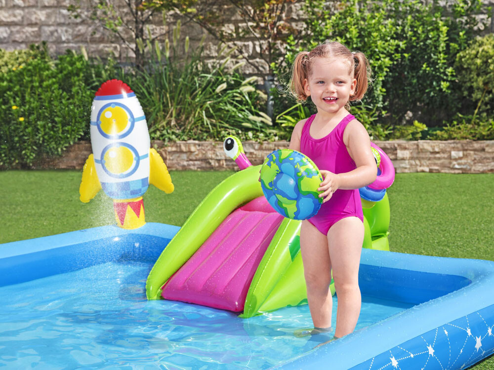 Bestway Kinderpool mit Rutsche Planschbecken Pool Wasserspielcenter ...