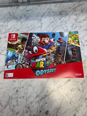 Official Super Mario Odyssey Nintendo Switch Double Sided Promotional ...