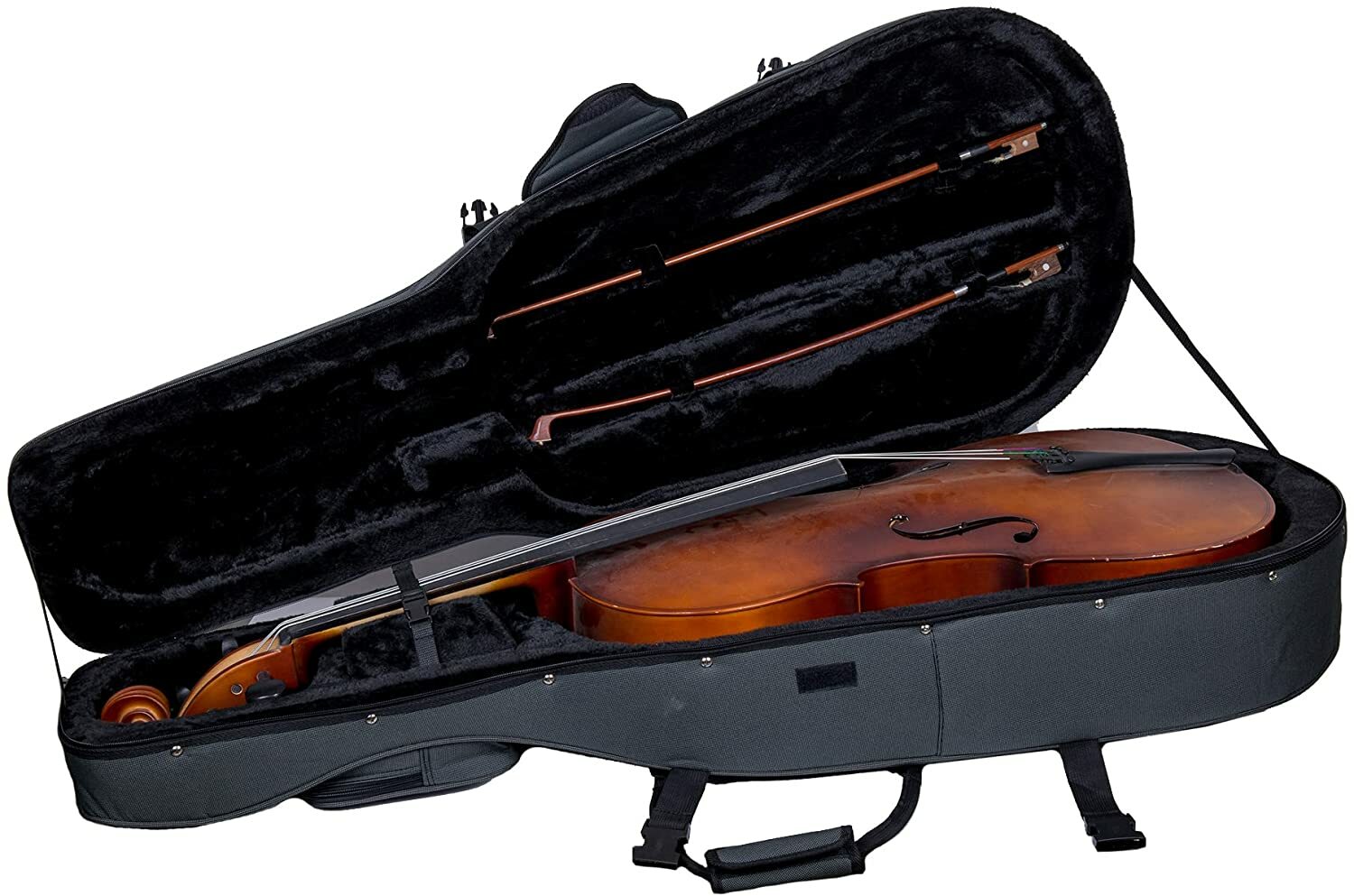 Crossrock Lightweight 4/4 Full Size Cello Case with Dense Foam ...