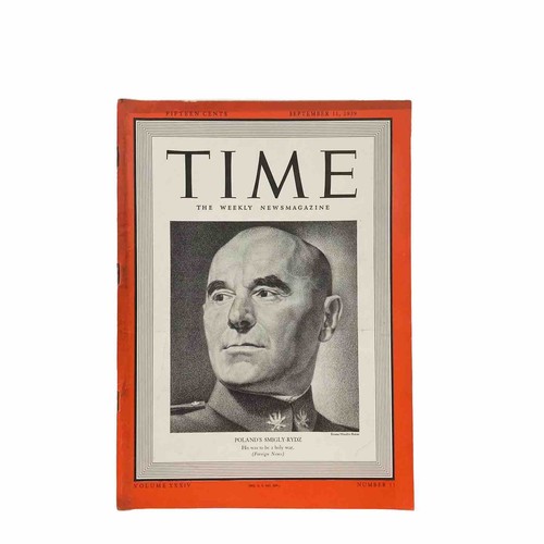 VTG Time Magazine September 11 1939 Vol 34 No. 11 Poland's Edward Rydz ...