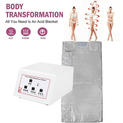 3 Zones Far Infrared Sauna Blanket Body Lymph Drainage Detox Massager ...