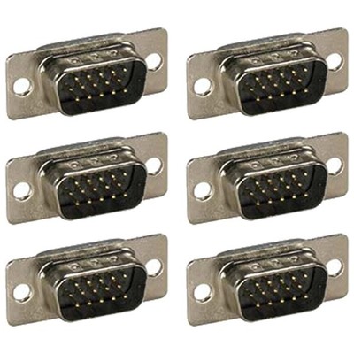 6 Pcs D-SUB 15-Pin DB15 HD15 VGA SVGA Male Assembly Solder Connector ...