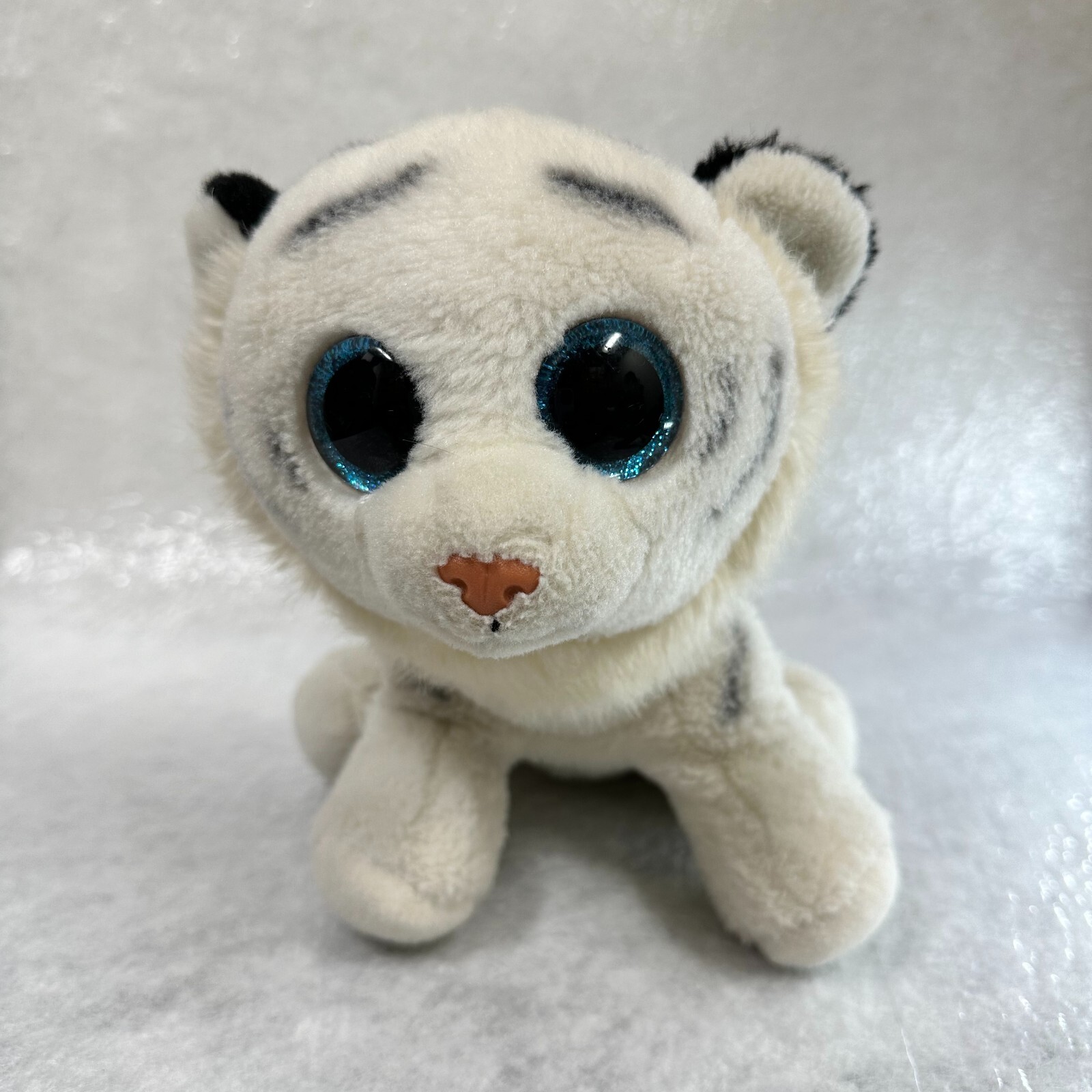 Ty Beanie Babies Tundra the White Tiger 8" USED No Ear Tag Sparkle Blue ...