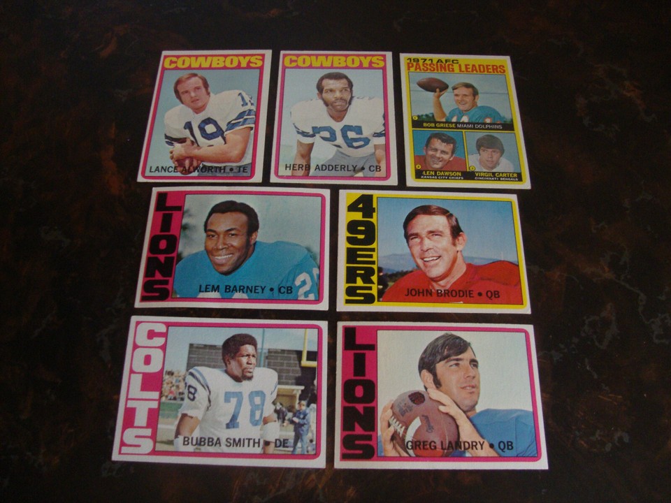 1972 Topps Football---Lot Of 7---Stars & Checklist Only---Multi-Lots ...