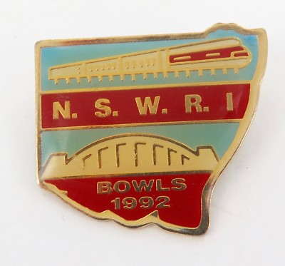 .1992 N.S.W.R.I BOWLS BADGE. NSW RAIL. | eBay Australia