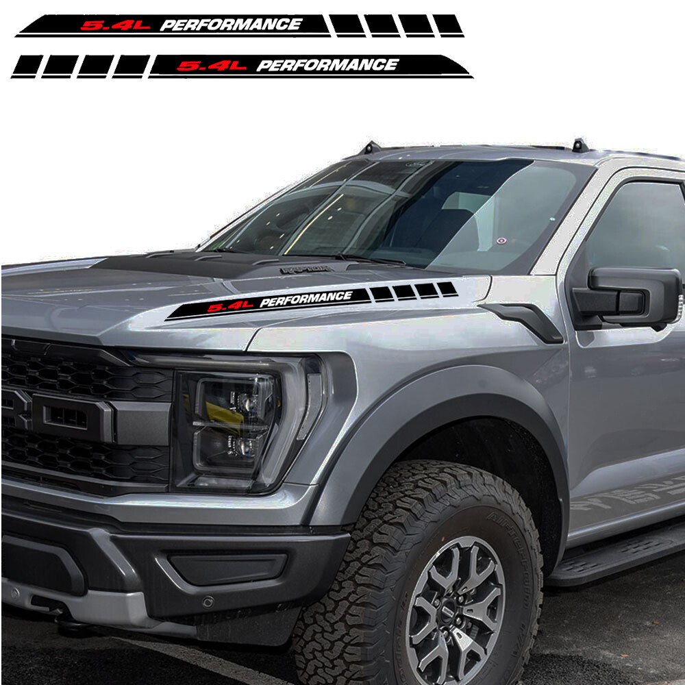 2 PCS Car Hood Decals 5.4L PERFORMANCE Stickers For Ford F150 F250 ...