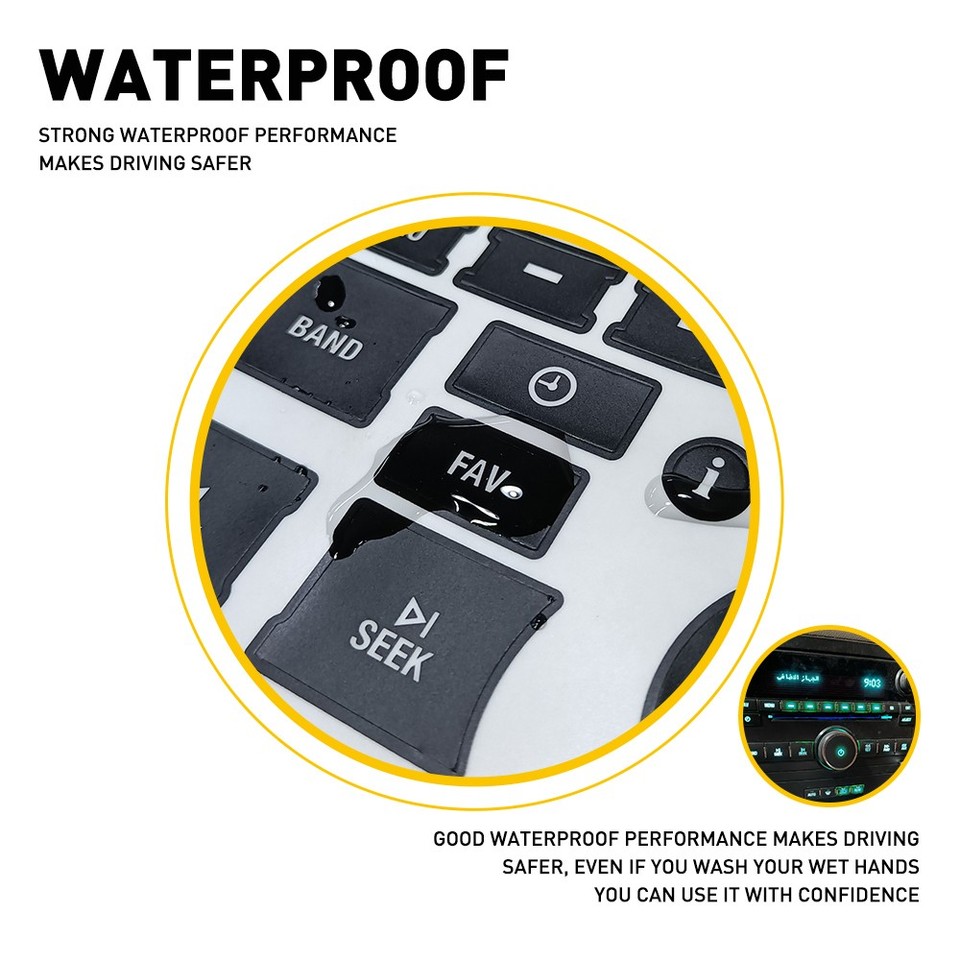 Car Radio Knob Control Dash Radio+AC Control Button Repair Decal ...