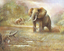 Vintage 8 x 10 Wall Art Print by artist R. Manning "Elephants Final ...
