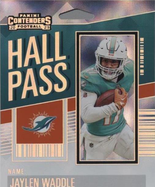 2023 Panini Contenders - Hall Pass Jaylen Waddle #8 Silver for sale ...