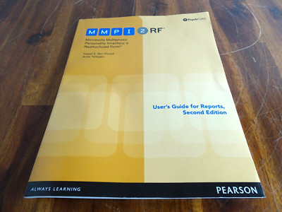 MMPI 2 RF User's Guide for Reports 2nd Edition Psychcorp Pearson ...