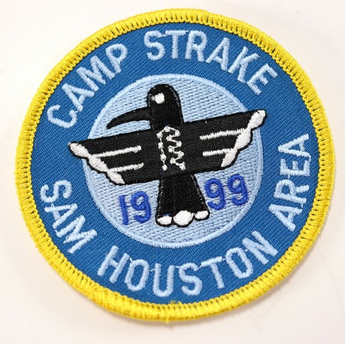 Vintage 1999 Camp Strake Sam Houston Gold Blue Boy Scouts America BSA ...