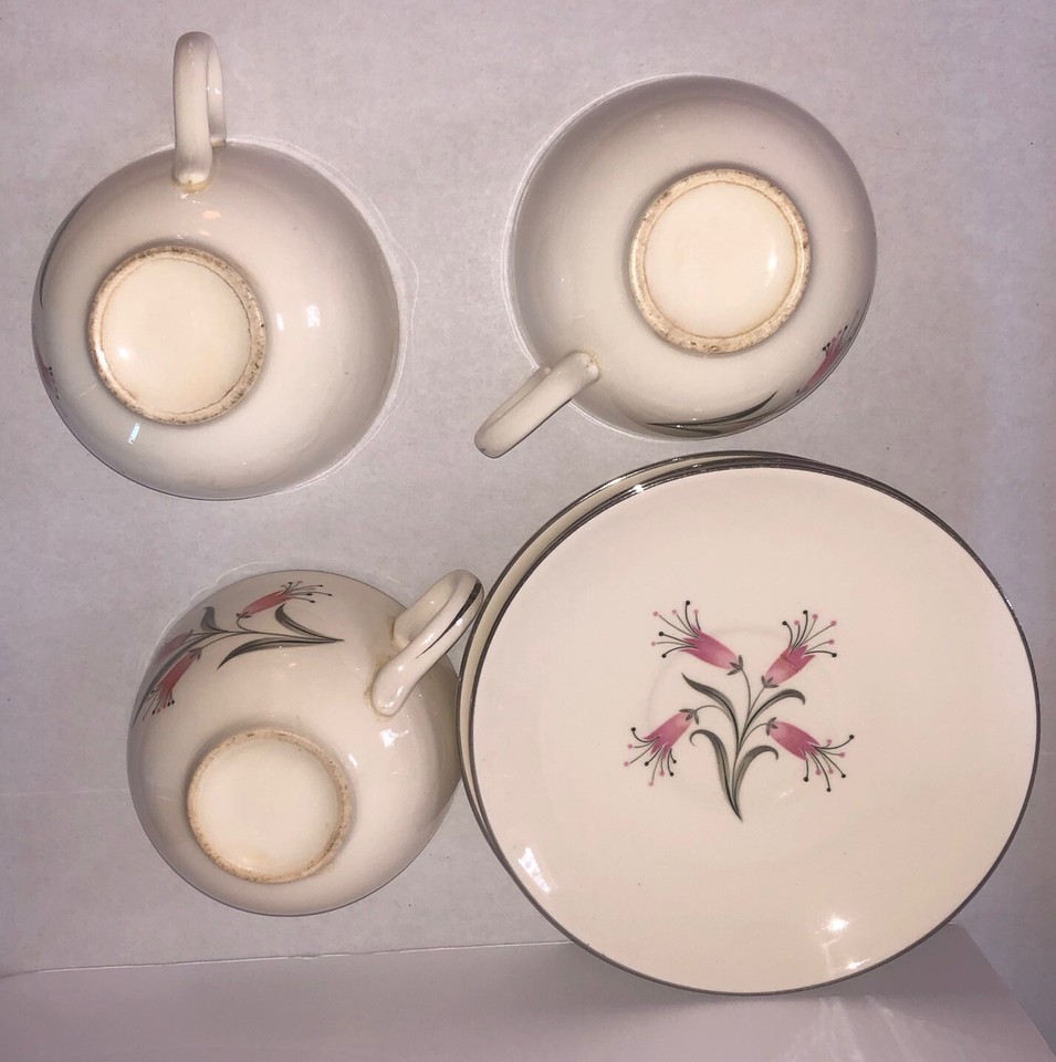Three Cups And Saucers Homer Laughlin China - Bess Myerson Big Pay Off ...