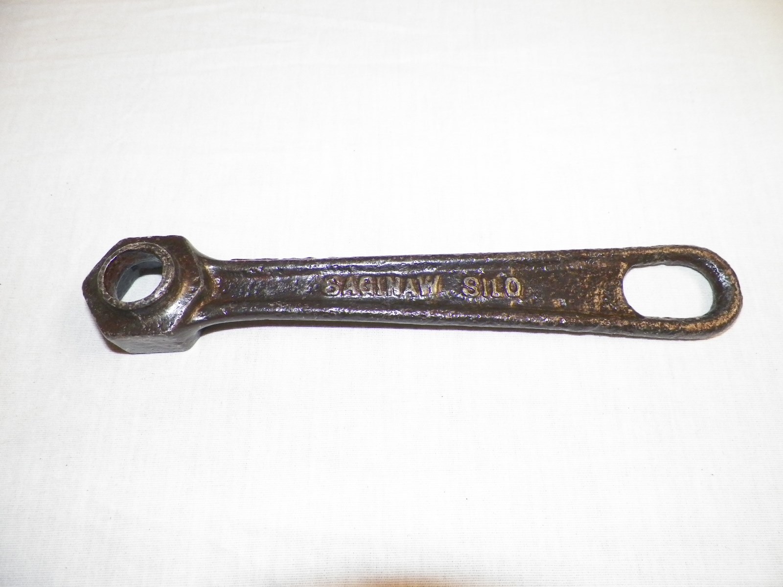 Old Vintage FARMERS HANDY WAGON CO. SAGINAW SILO Implement Iron Wrench ...