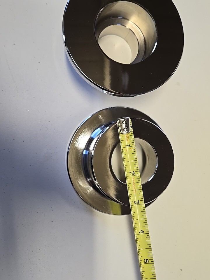 LOWRIDER HYDRAULICS DEEP REVERSED CUPS PR "BOMB" CHROME 4.5" FIT 3" ID ...