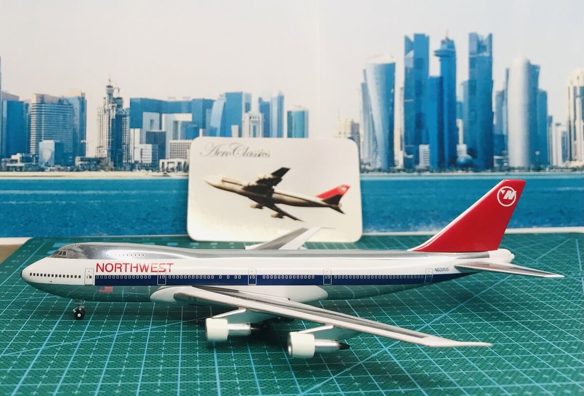 Northwest Airlines Aeroclassics 1:400 Boeing 747-100 Reg Northwest Airlines Aeroclassics 1:400 Boeing 747-100 Reg