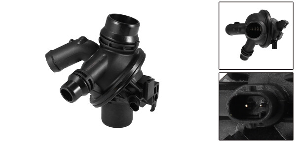 Black Thermostat Housing Assembly 11538671516 ONE Custom for BMW 535i ...