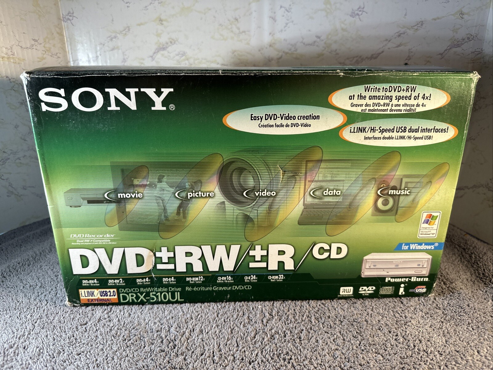 Sony Drx-510ul Dvd/cd Rewritable Usb/ilink External Drive A0907 for ...