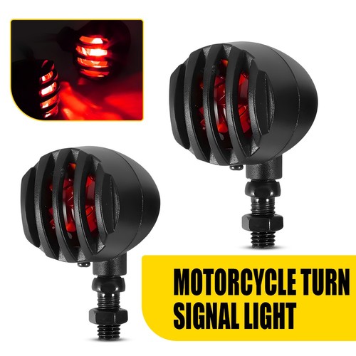 2PCS Motorcycle Turn Signal Blinker Indicator Light Red Front Rear ...