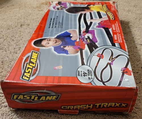 VINTAGE TOYS R' US FAST LANE CRASH TRAXX SUPER 330 MPH TRACK SET & CARS ...