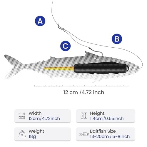 Rechargeable Smart Bait Mini, Robotic Fish Lure with Sound Waves ...