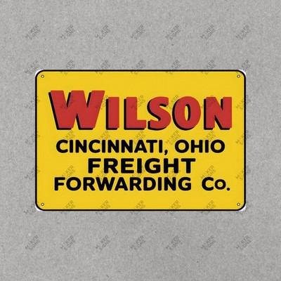 Vintage Style Wilson Freight Forwarding Co. Metal Sign Cincinnati ...