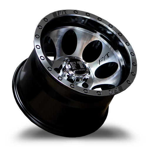 16x10 Full Throttle FT5096 6x139.7 (6x5.5") gloss black machine wheel ...