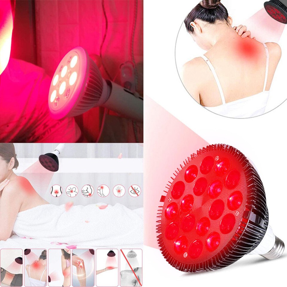 Red Light Lamp 54W Red LED Light Therapy Lamp Red 660nm And 850nm Near ...