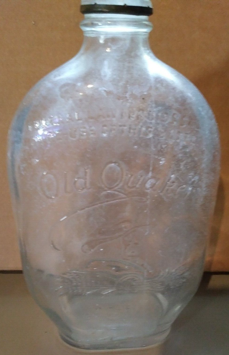 Old Quaker Whisky Bottle, Vintage, Quart | eBay