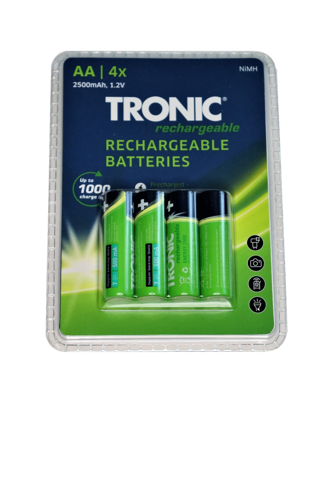 Tronic ECO Ni-MH Rechargeable Batteries AA/AAA 1.2v 2500mah /1000mAh ...