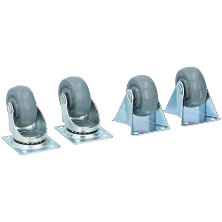 Swivel Castor Wheels Fixed 4 Small 40mm Caster Cart Trolley Dolley ...