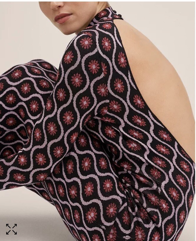 Mango Retro Printed Dress Sz 6 NWT | eBay UK