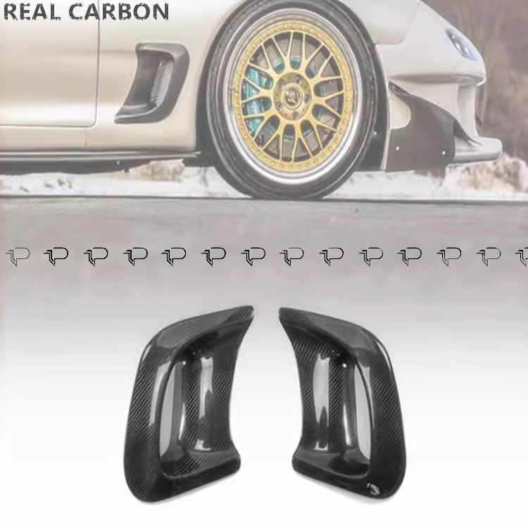 Real Carbon Fiber Fender Front Side Big Outlet Air Duct Vent For Mazda ...