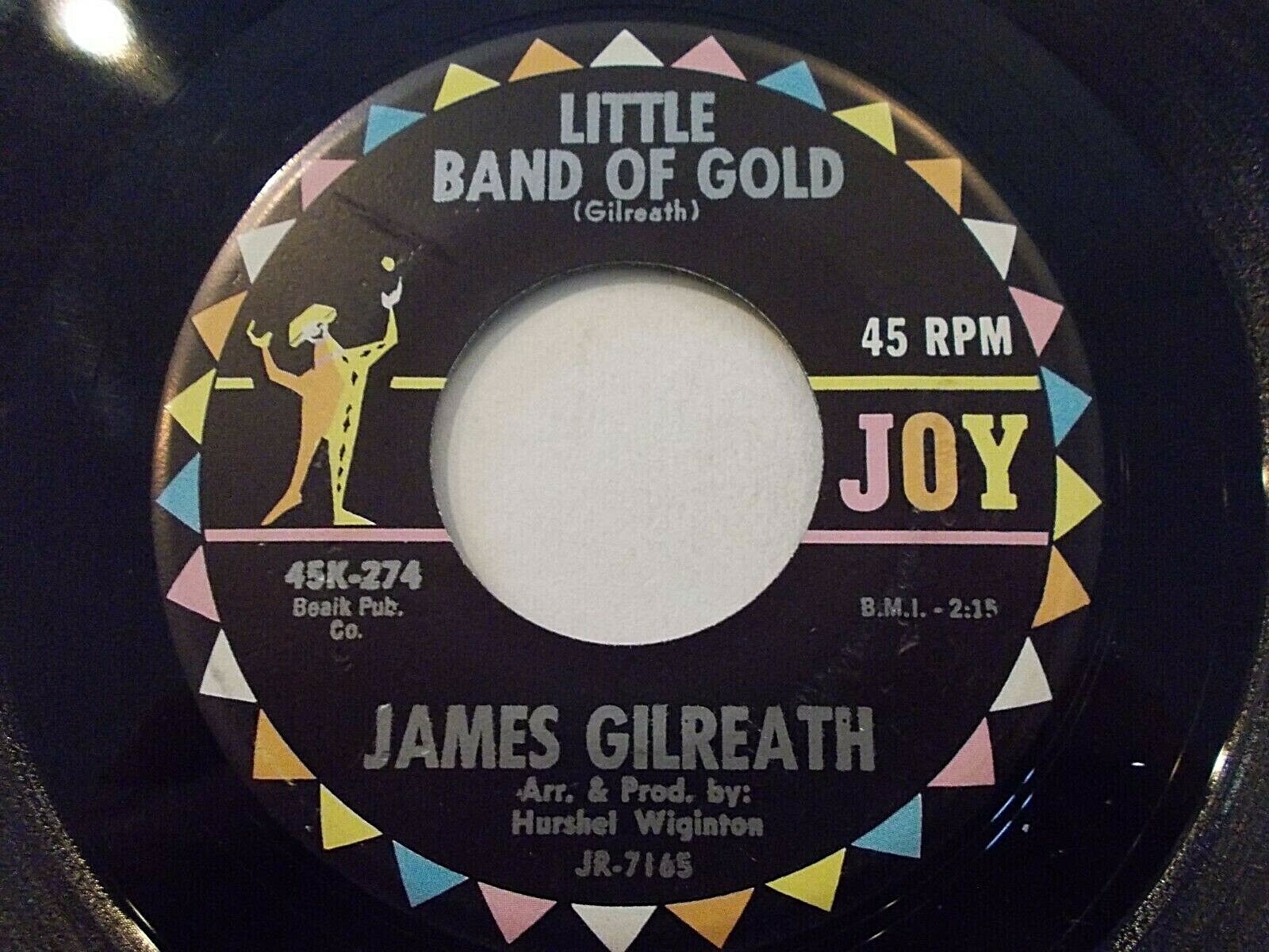 James Gilreath Little Band Of Gold / I’ll Walk With You 45 Joy Vinyl ...
