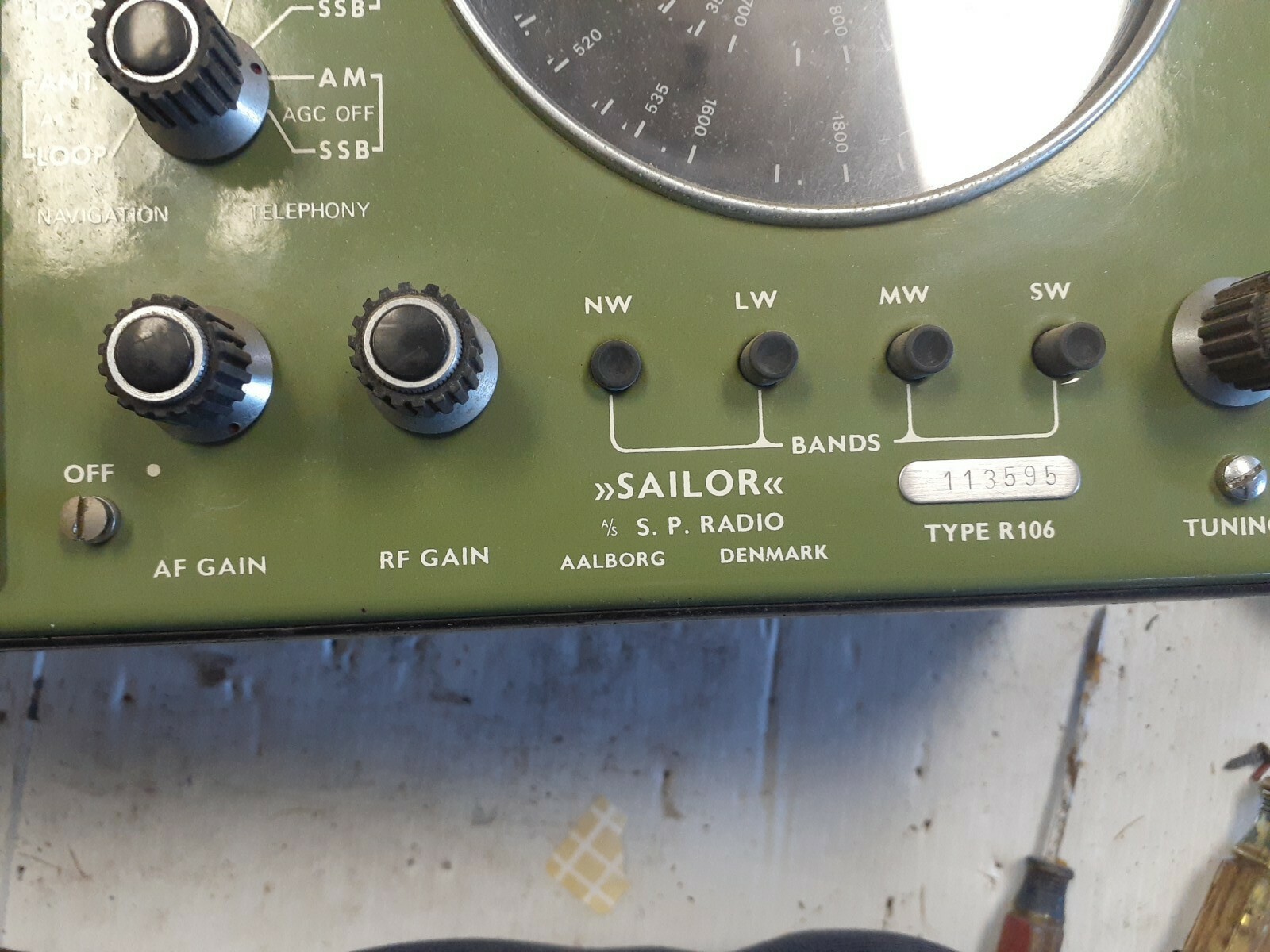 VINTAGE Sailor Radio Receiver Type R106 - Estate Item | eBay