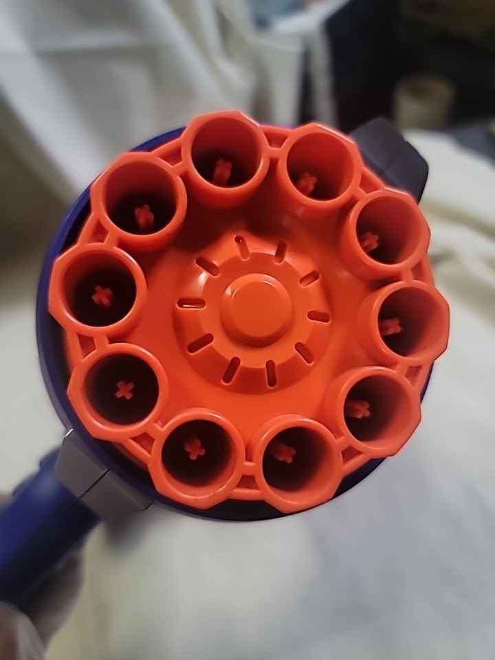 NERF Dart Tag Hyperfire Blue Barrel Gun Blaster Rotating Shot Hasbro ...