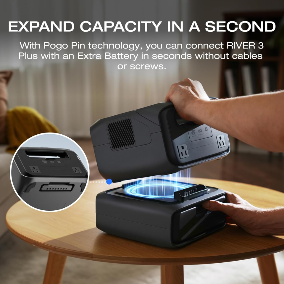 QTY 2 EcoFlow RIVER 3 Plus Extra Battery EB600 572Wh Expansion LiFePO4 ...